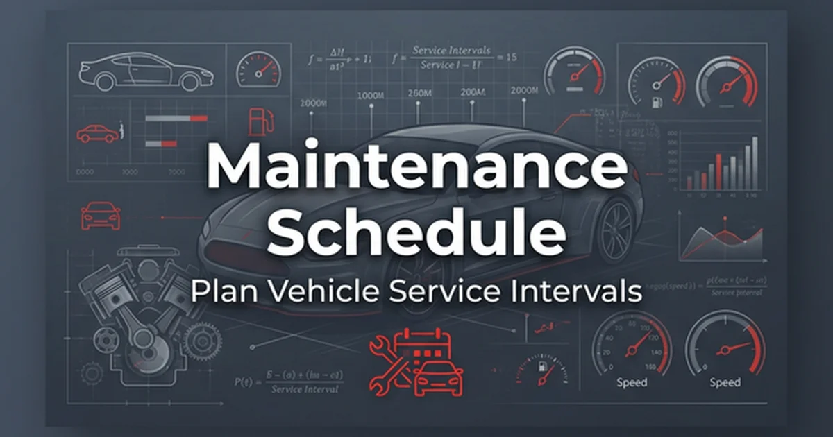 Car Maintenance Schedule Calculator: Plan Service & Costs