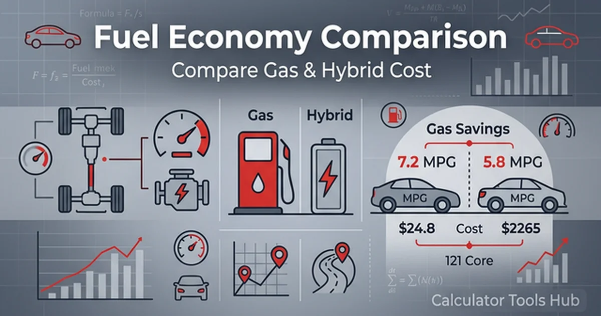 Fuel Economy Comparison Calculator: Compare Gas & Hybrid Cost