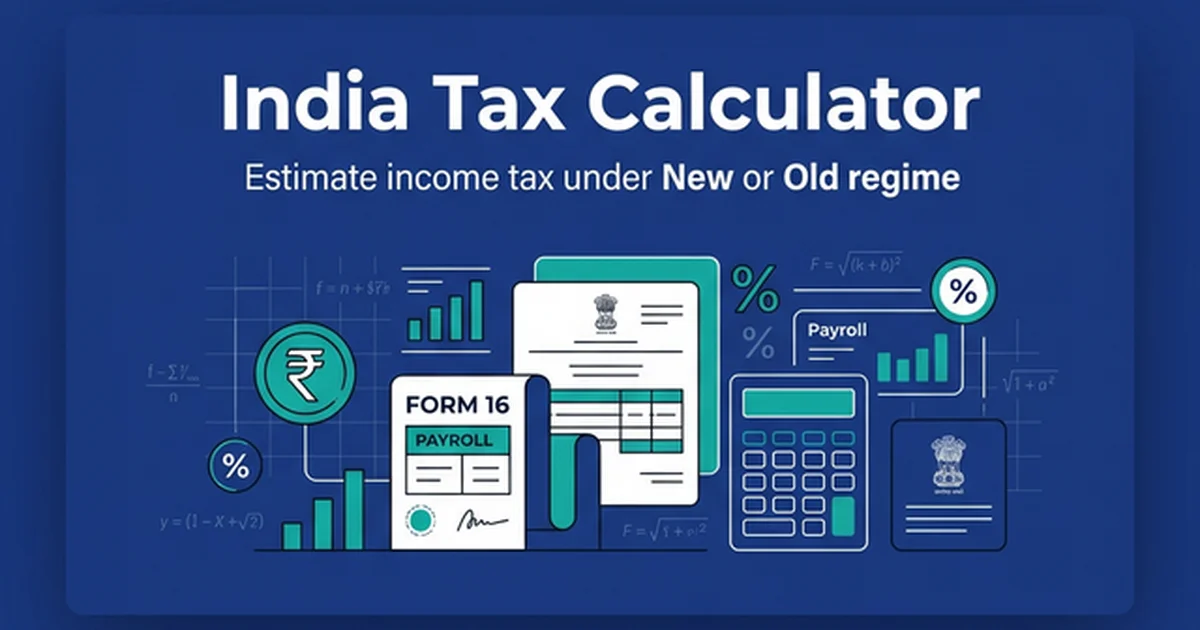 India Income Tax Calculator: FY 2025-26 Estimate