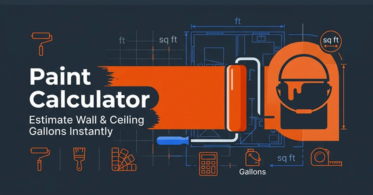 Paint Calculator: Estimate Wall, Ceiling & Gallons