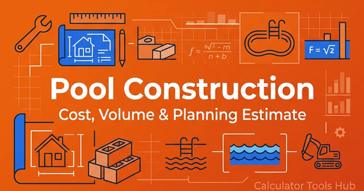 Pool Construction Calculator: Cost, Volume & Planning