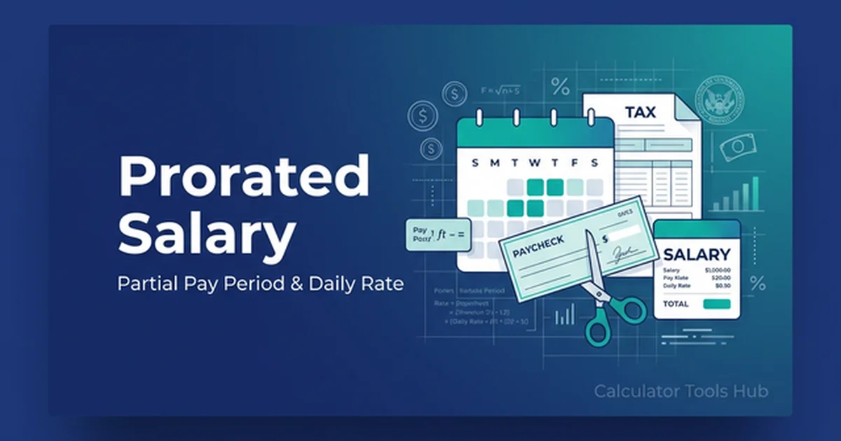 Prorated Salary Calculator: Partial Pay Period & Daily Rate