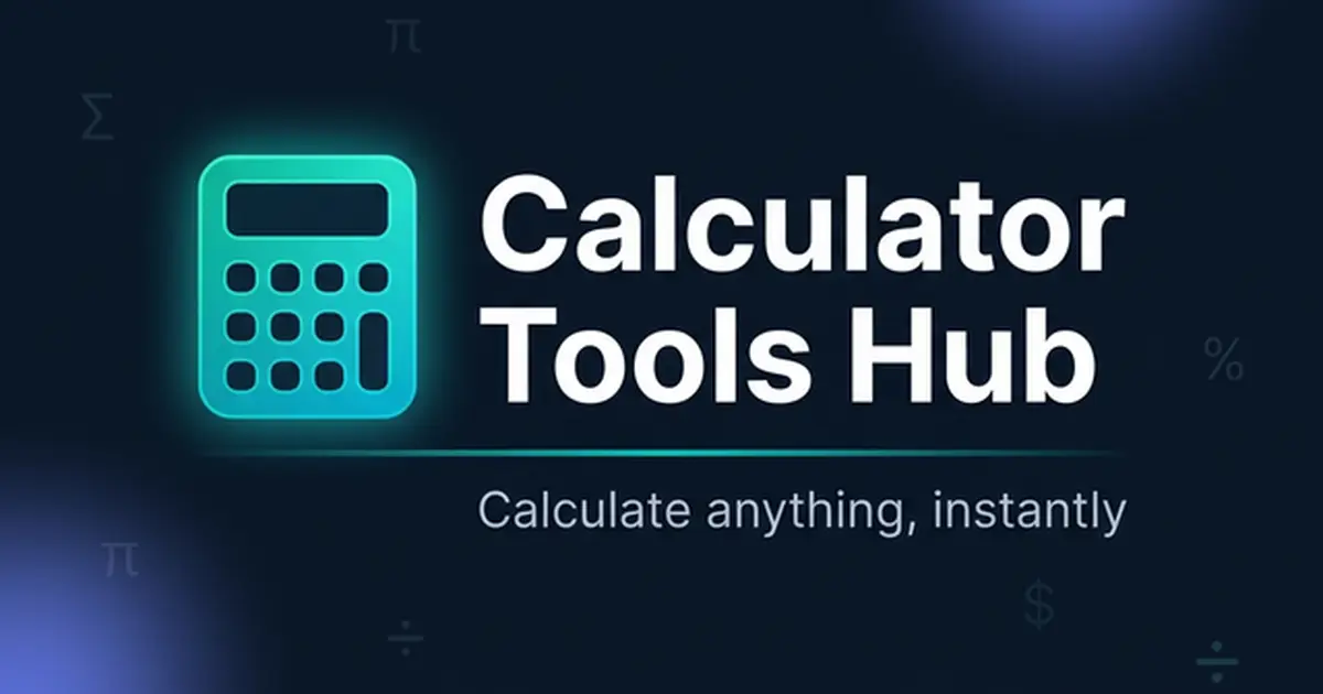 Free Online Calculators for Finance, Health & Math | Calculator Tools Hub